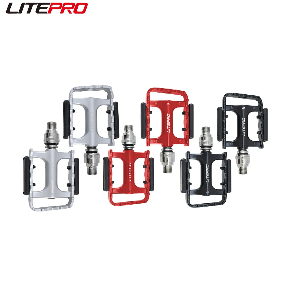 Litepro-Bicycle-Steel-Axle-Quick-Release-Pedal-14mm-Thread-Sealed ...