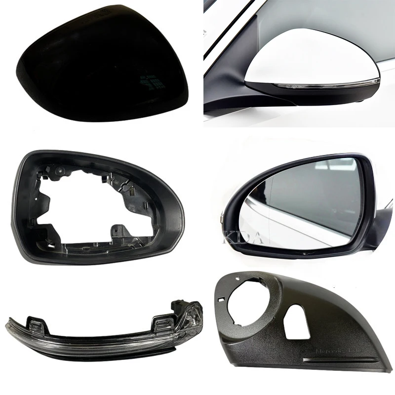Rear Heated Mirror Glass Cover Frame Turn Signal Light Bottom for ...