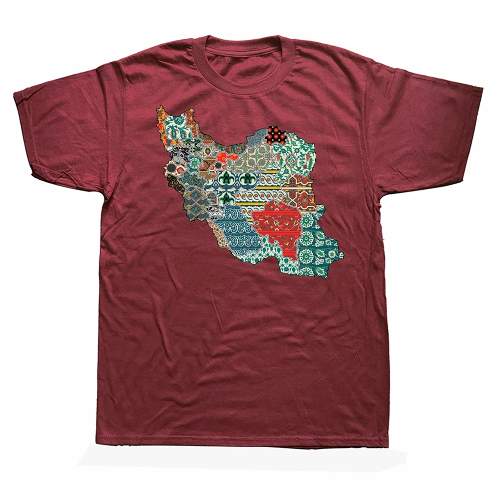 Funny Map of Iran with Iranian Persian T Shirts Summer Style Graphic ...