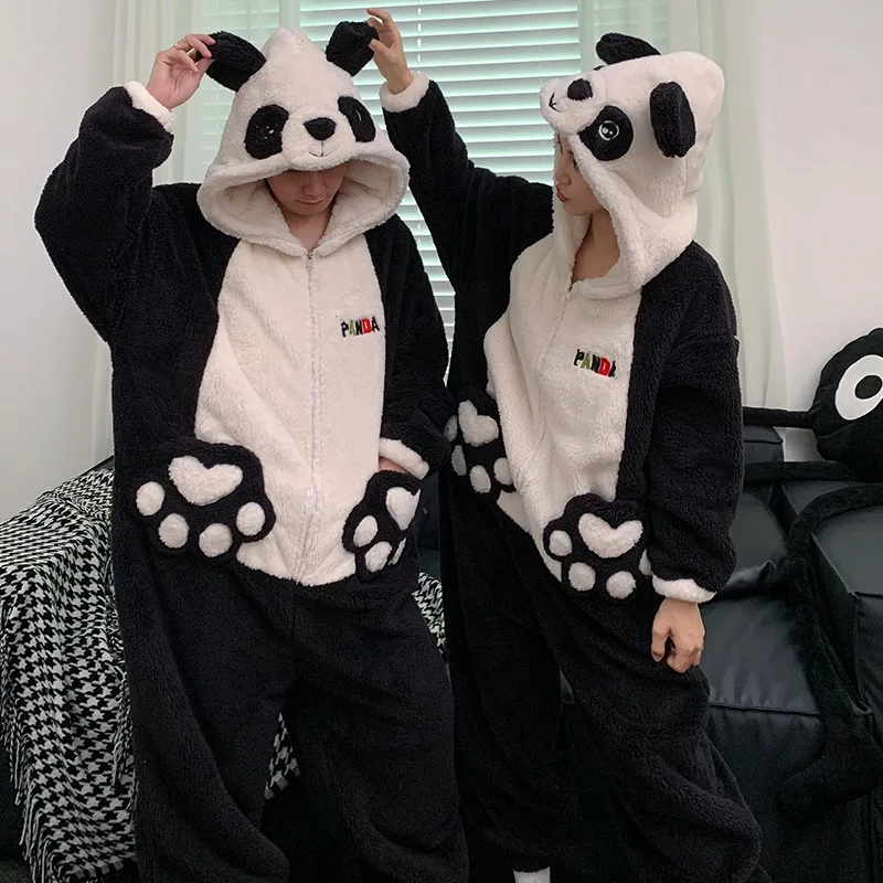 Flanela-unissex-inverno-onesies-para-adultos-panda-pijama-feminino ...