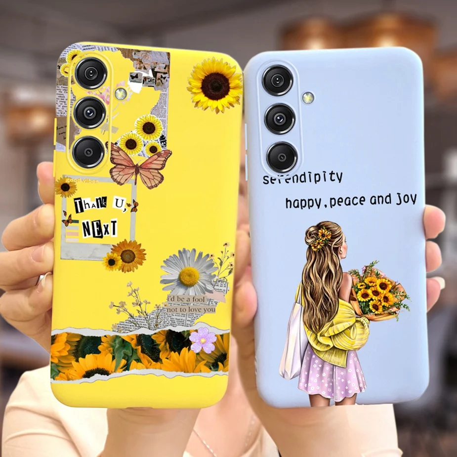 For-Samsung-M34-5G-Case-SM-M346B-Stylish-Painted-Cover-Soft-Silicone ...