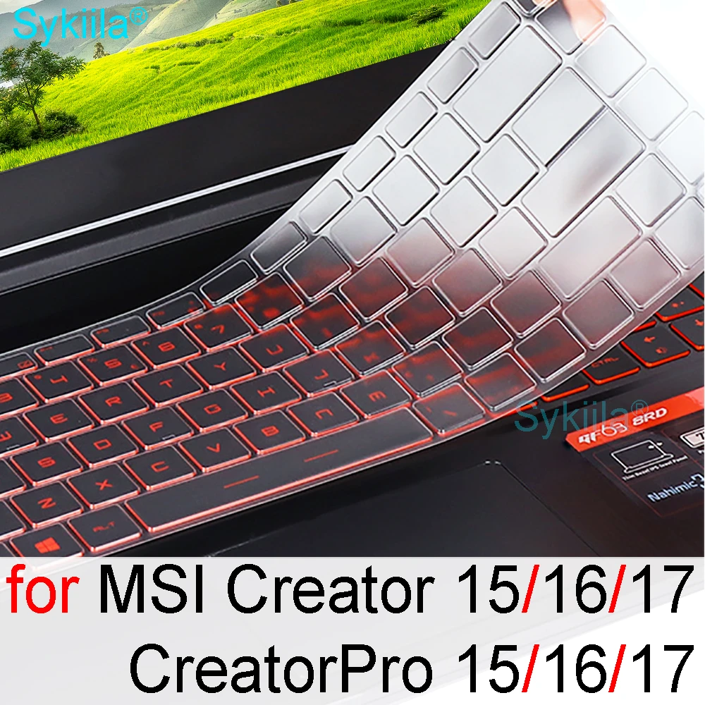 Keyboard Cover For Msi Creator 15 Z16 15m P65 17 17m P75 Clear Silicone ...