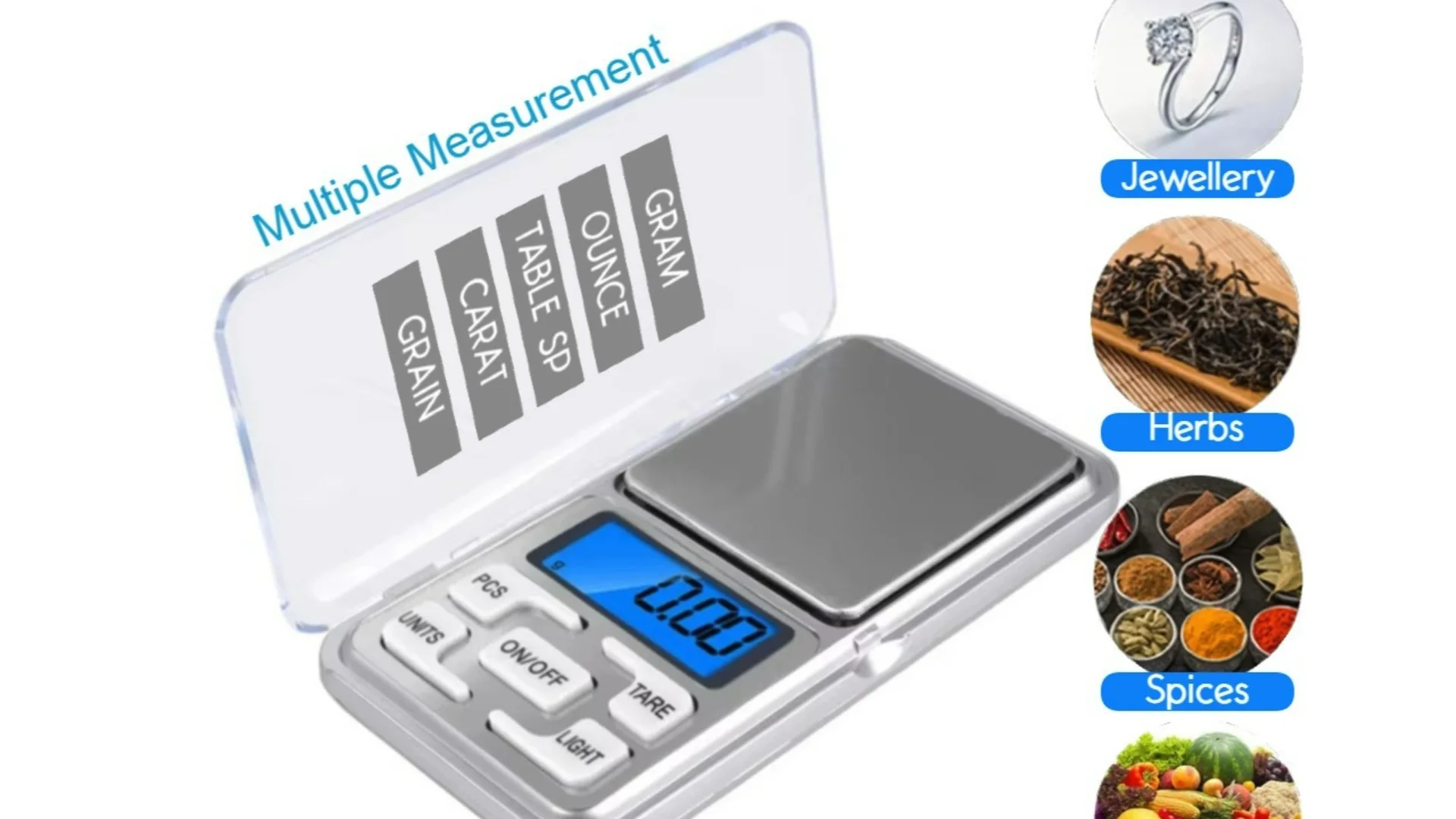 Digital Pocket Scale 0.01g/0.1g to 200g/500g – Mini Food Scale, Kitchen ...