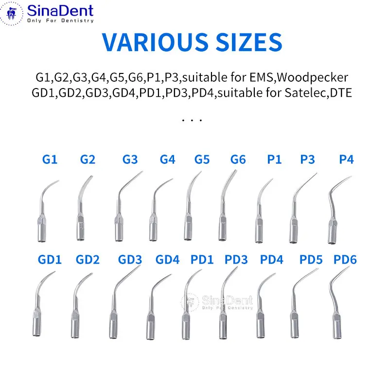 5Pcs-Dental-Ultrasonic-Scaler-Tips-G1-G2-G3-G4-P1-P3-GD1-GD2-GD3-GD4 ...