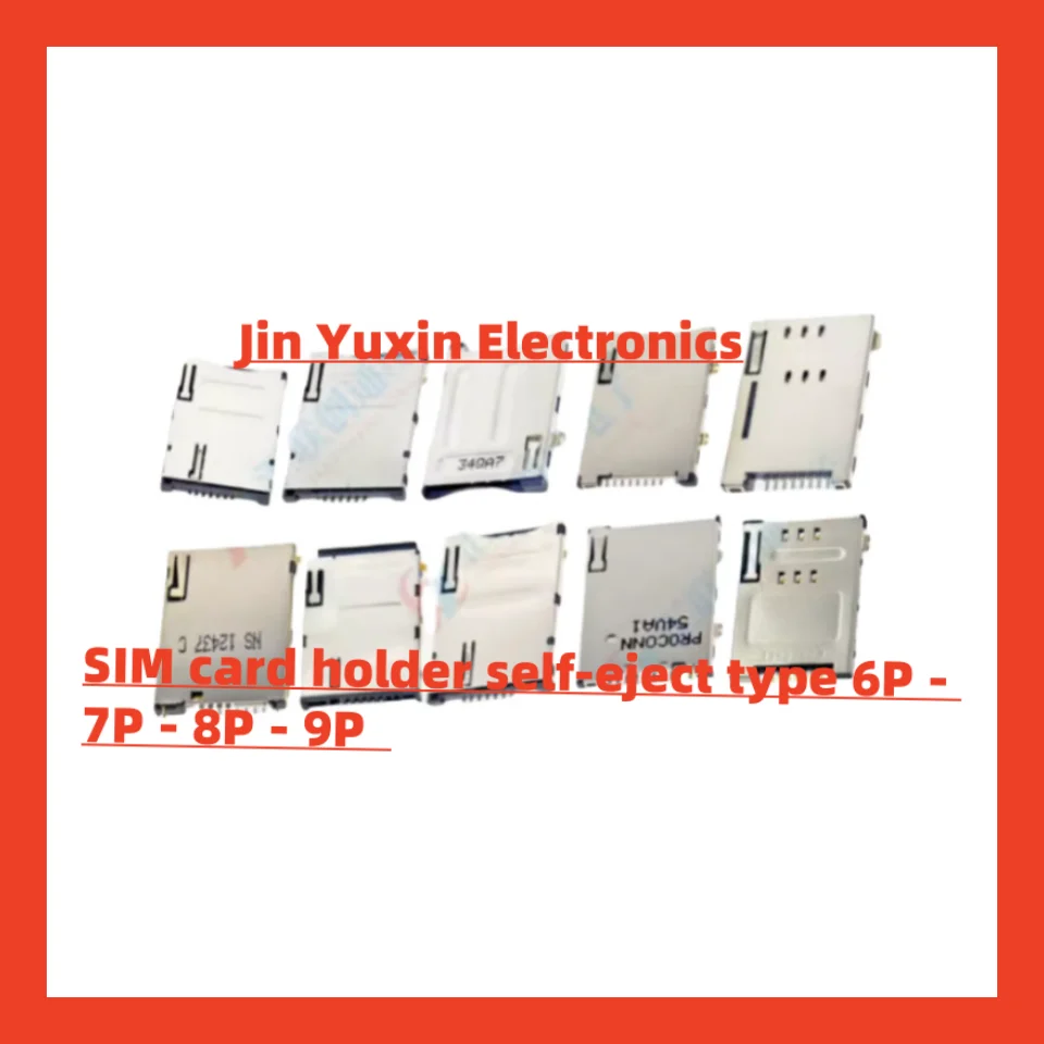 5 pieces / SIM card socket Self-ejecting GPS card slot 6PIN SMD type ...