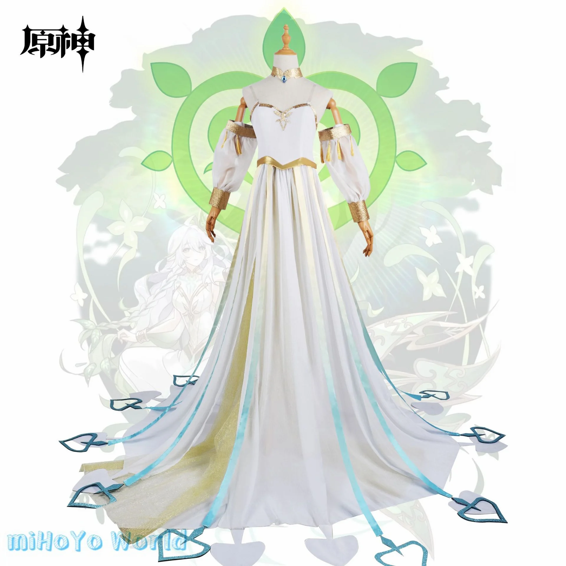 미호요 원신 임팩트 게임 나히다 코스프레 그레이터로드 루카데바타 드레스 의상 버어걸 만화 콘 파티 생일 선물