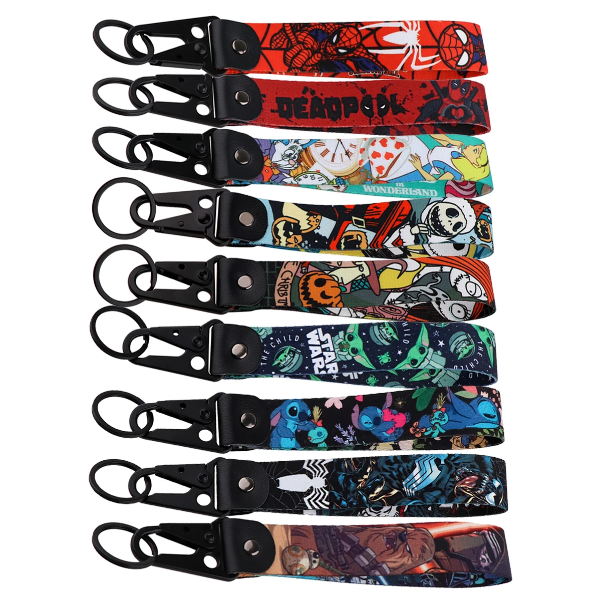 Cute-Anime-Keychain-Lanyard-Green-Monster-Keyrings-Wrist-Keys-Holder ...