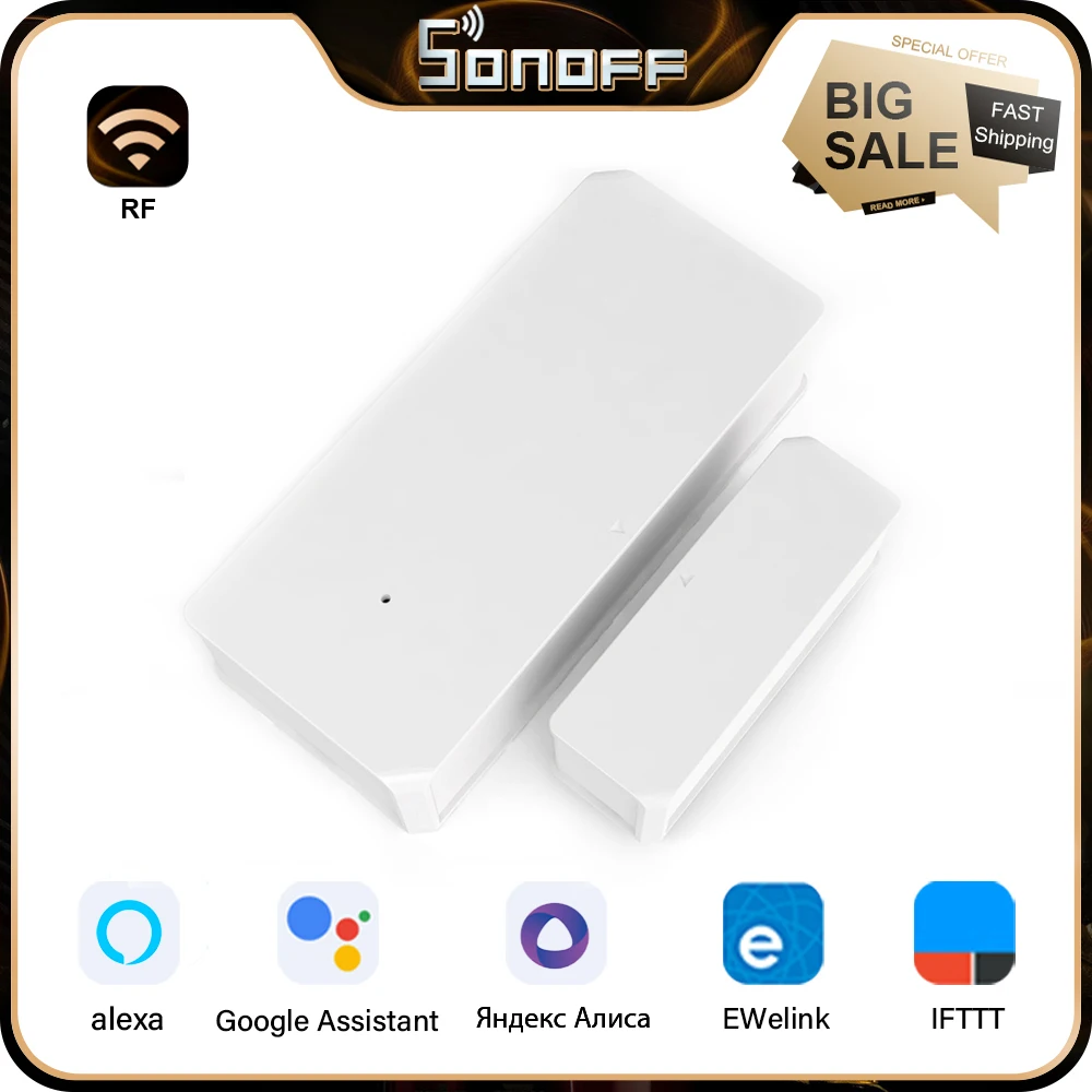 SONOFF DW2 RF 433MHZ Wireless Smart Door/Window Sensor Door Open ...