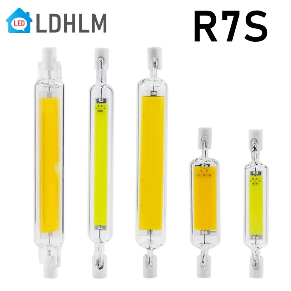 R7S LED Glass Tube COB Bulb 78MM 118MM 189MM High Power R7S Corn Lamp ...