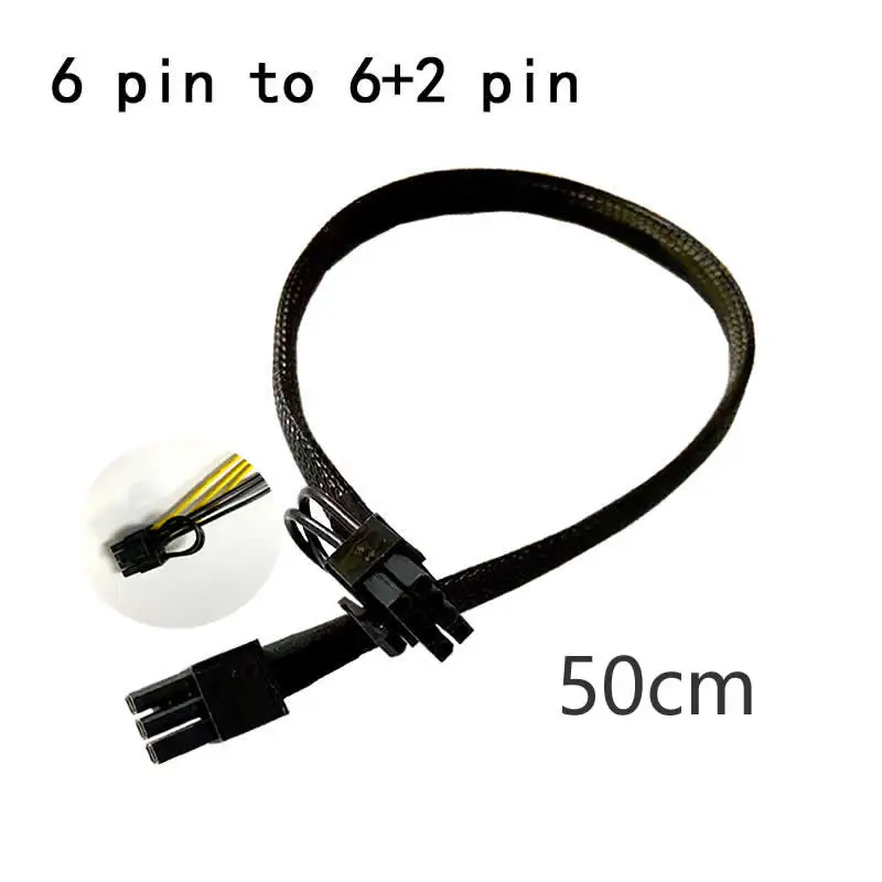 2pcs 6pin To 6+2pin Sata Splitter Hard Drive Hdd Ssd Power Supply Cable ...