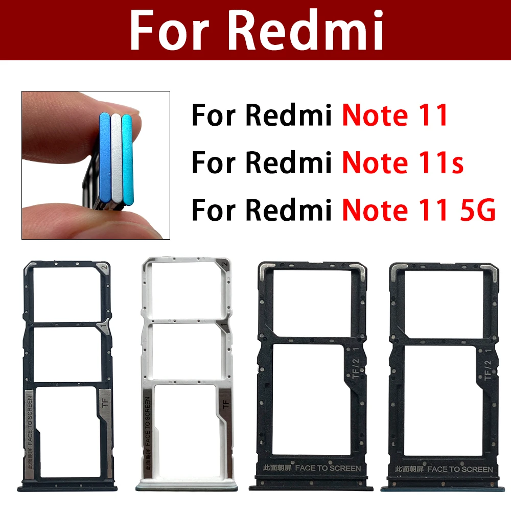 For-Xiaomi-Redmi-Note-11S-11-5G-SIM-Card-Tray-Slot-Holder-Adapter ...