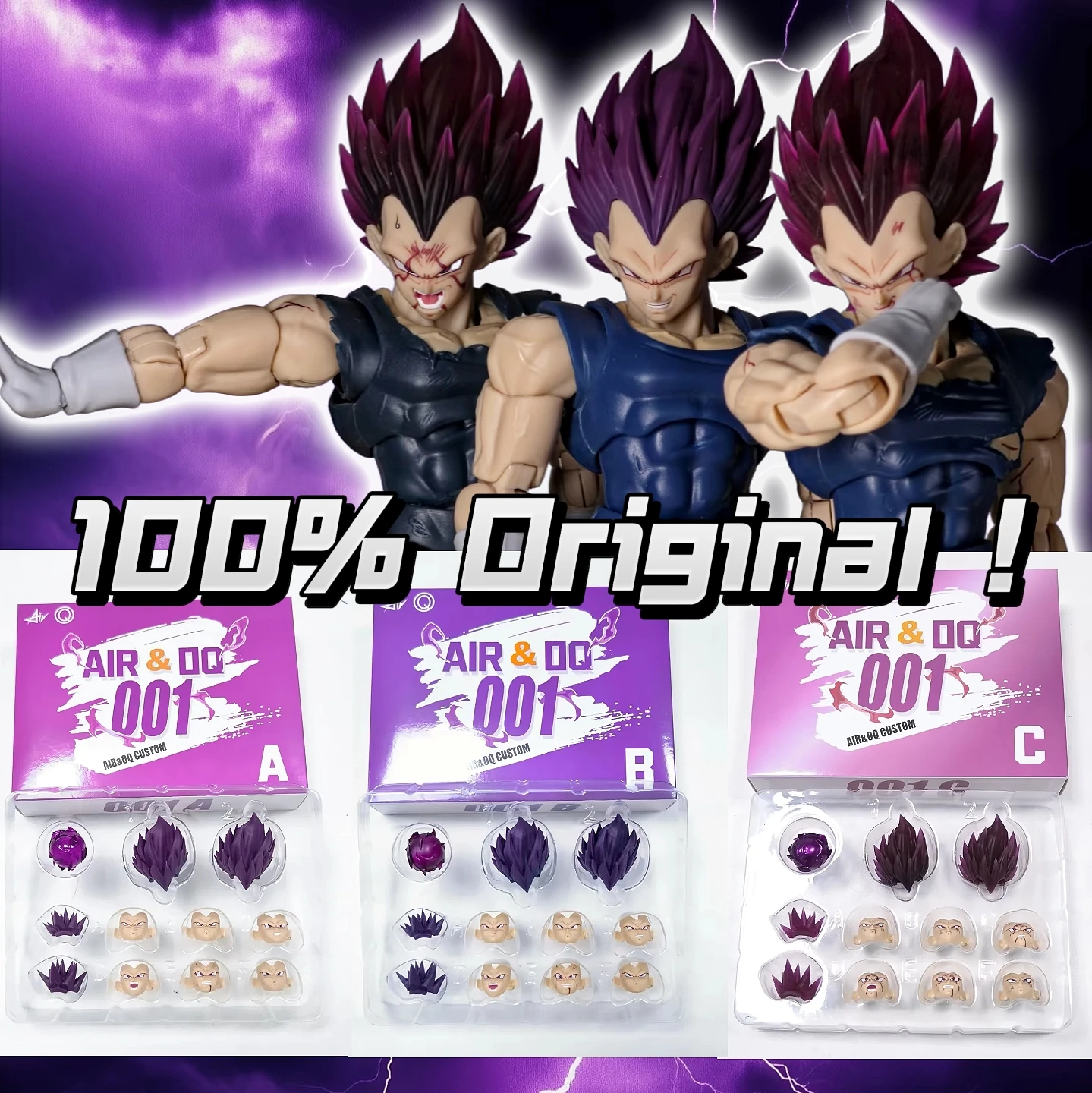 In Stock Air&OQ Studio Dragon Ball Shf Super Saiyan SSJ Majin Vegeta ...
