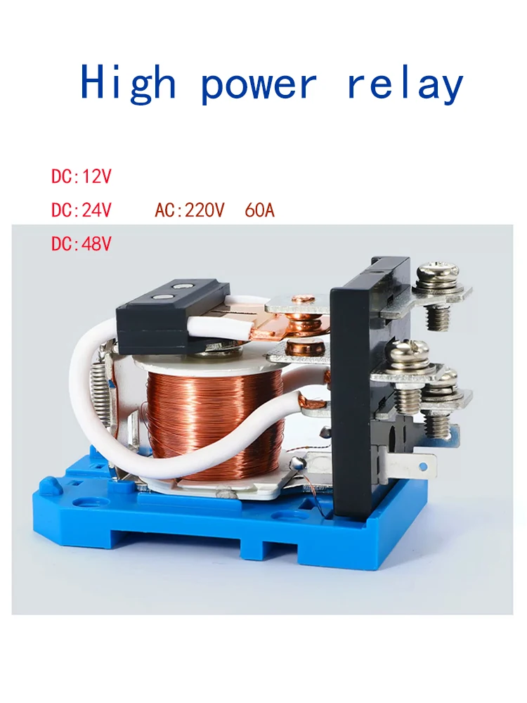 High Power Relay JQX-58F High Current Relay 220v12v 24v AC 60A for Water Heater