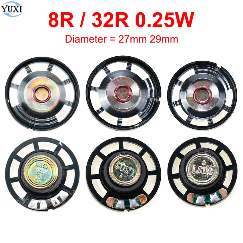 YuXi minialtavoz ultrafino, 8, 32 ohmios, bocina de 0,25 vatios, 8R, 32R, 0,25 W, diámetro de ...