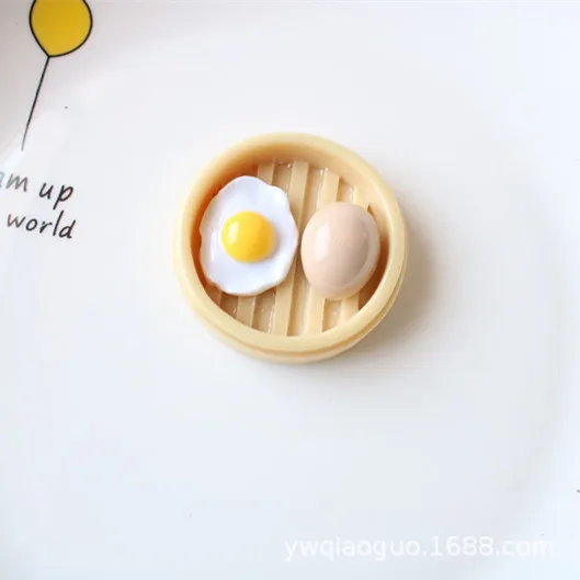 Food Fridge Magnet Simulation Steamed Bun Cake for Dim Sum Resin ...