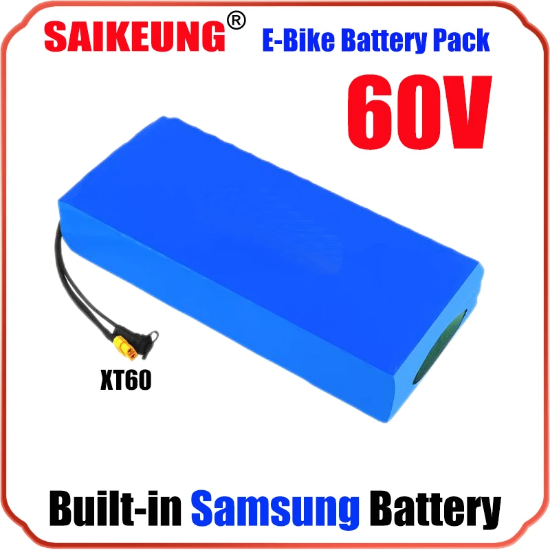 60V 72v Electric Bike Motor Scooter Ebike 20Ah 30Ah 40Ah 50Ah 60Ah 250w-3000W High Power 18650 ...