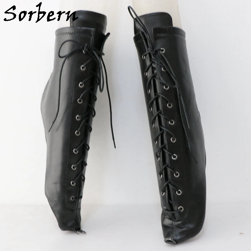 Black High Boots No Heel