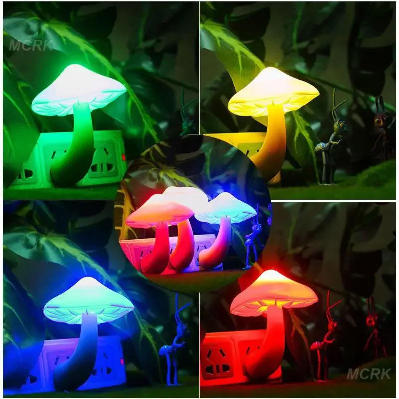 Worm-Mushroom-Lamp-Plug-in-Light-Control-Night-Light-Wholesale-Yellow ...