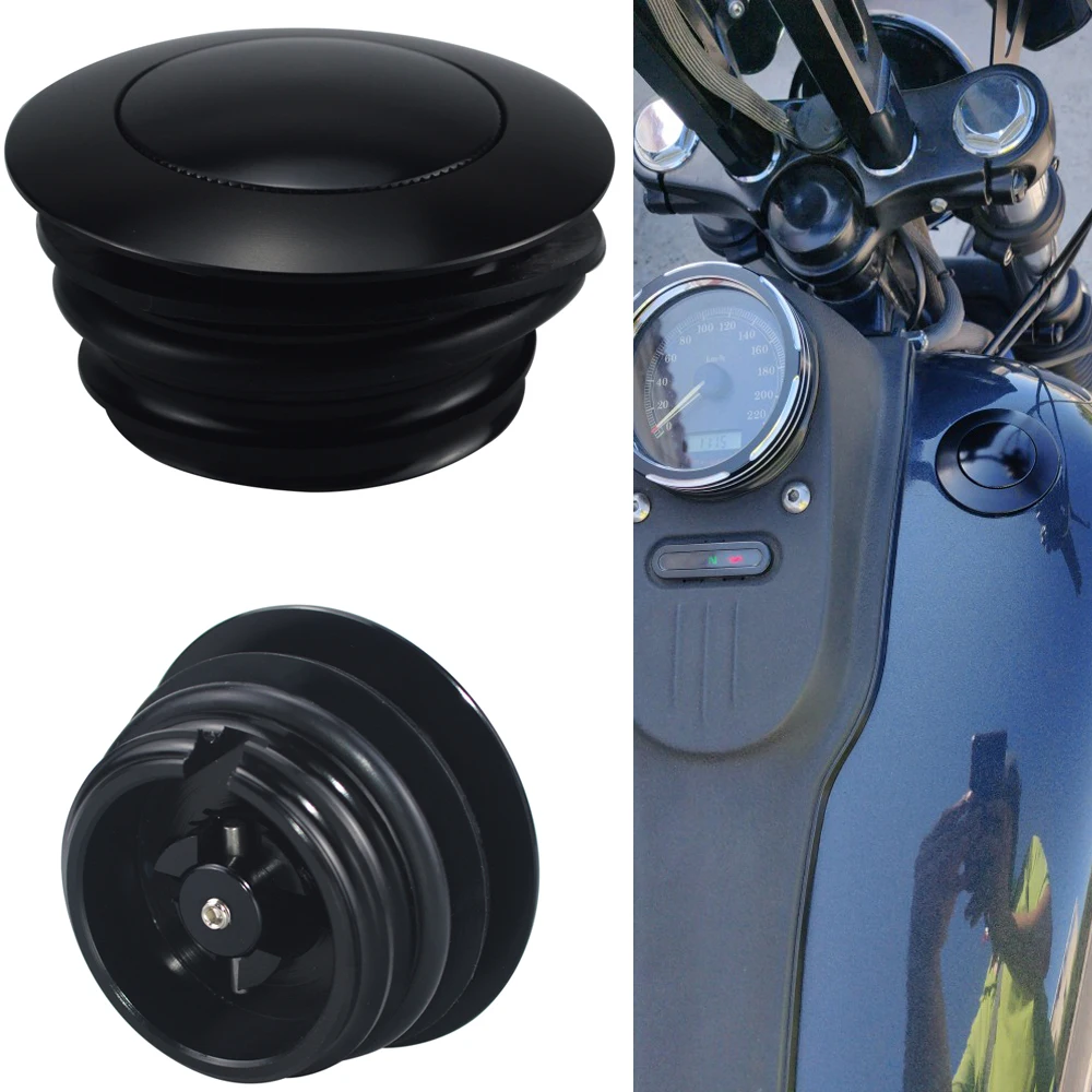 Motorcycle-CNC-Pop-Up-Gas-Cap-Vented-Fuel-Oil-Tank-Cover-For-Harley ...