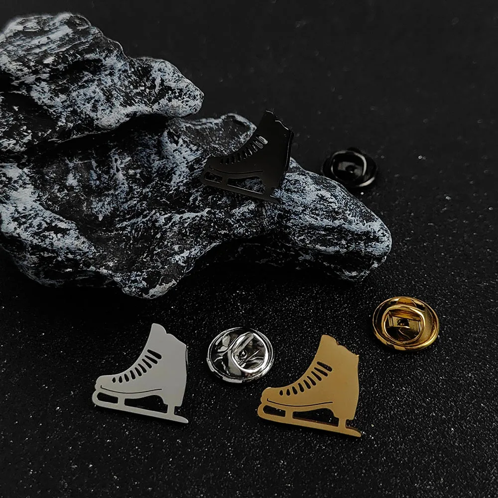 Skates Stainless Steel Pins Custom Ice Skating Shoes Brooches Lapel ...