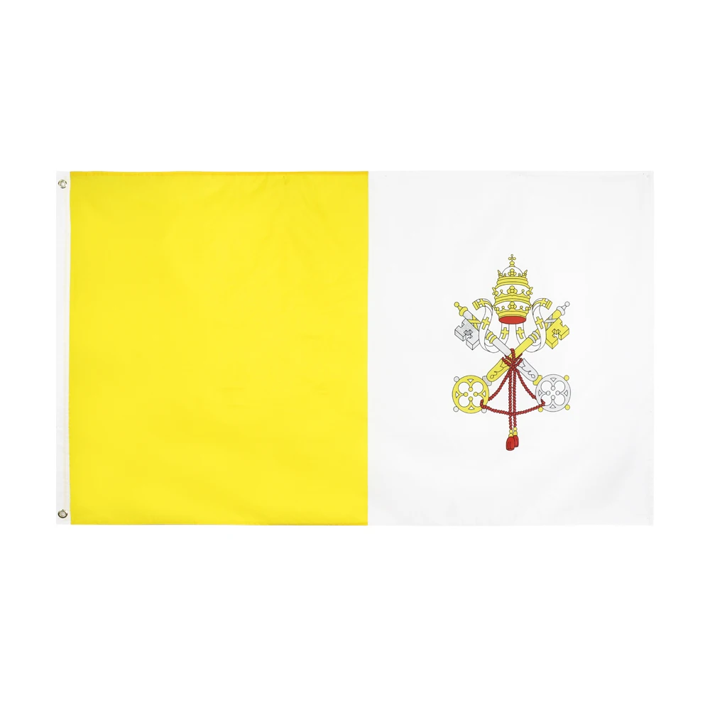 The-Vatican-City-Flag-90x150cm-Christianity-Cross-Church-Yellow-White ...