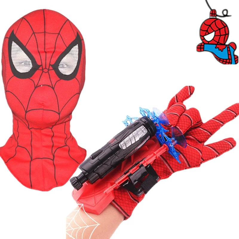 Anime Marvel Spiderman Costume Mask 3D Masks Gloves Superhero Figrue ...