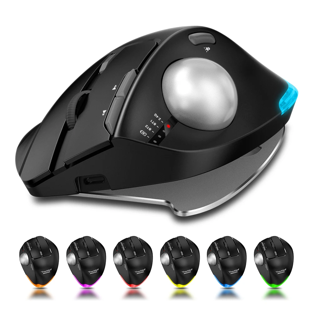 ZELOTES-F-33-2-4G-Wireless-Trackball-Mouse-Bluetooth-Mouse-Easy-Thumb ...