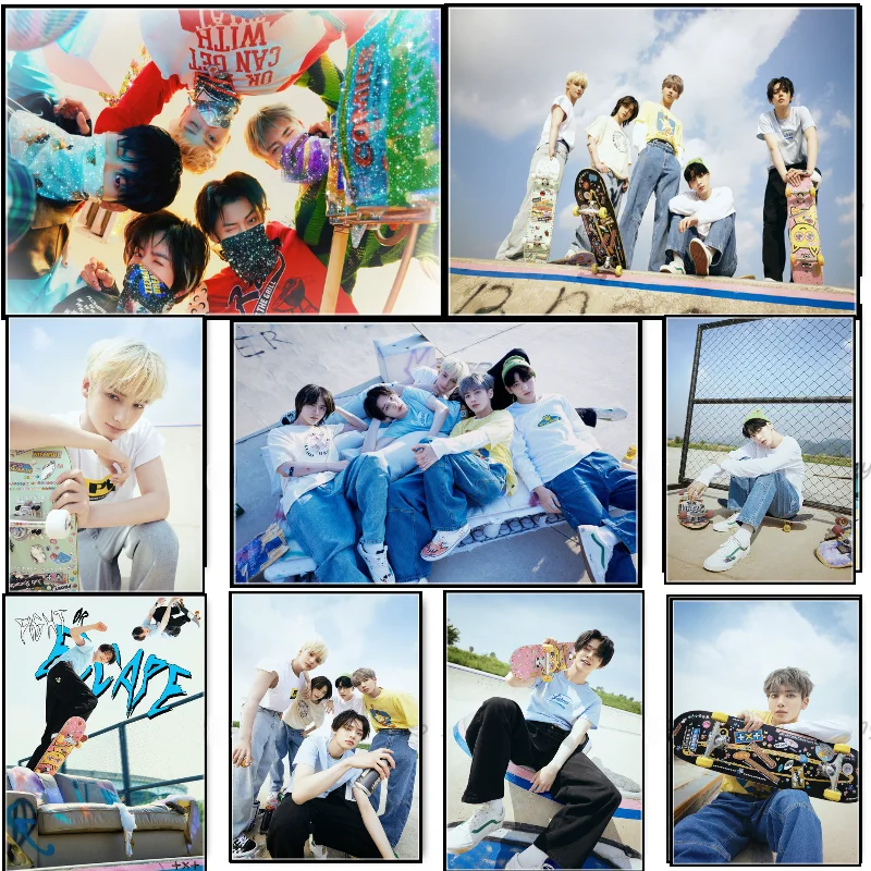 Korean-KPOP-TXT-Boy-Band-Poster-New-Album-The-Chaos-Chapter-Fight-or-ESCAPE-Canvas-Painting.jpg