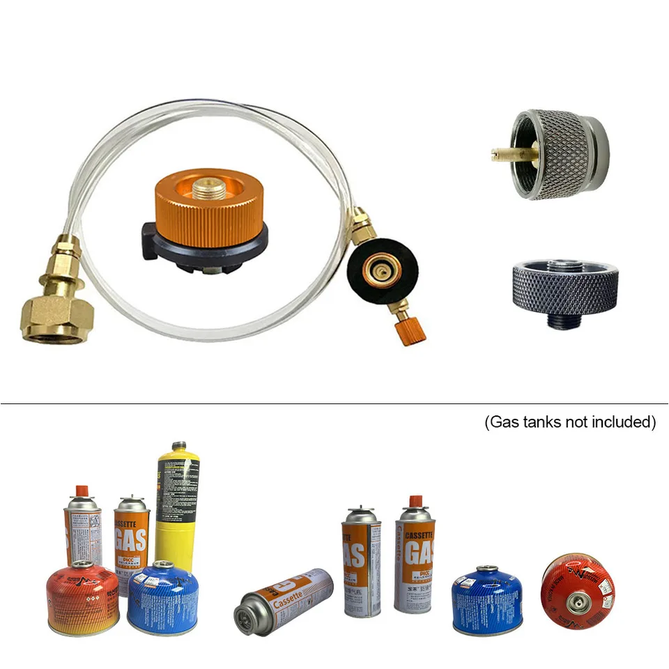 Gas Canister Adapter Aluminum Alloy Camping Stove Adapter Split Type ...