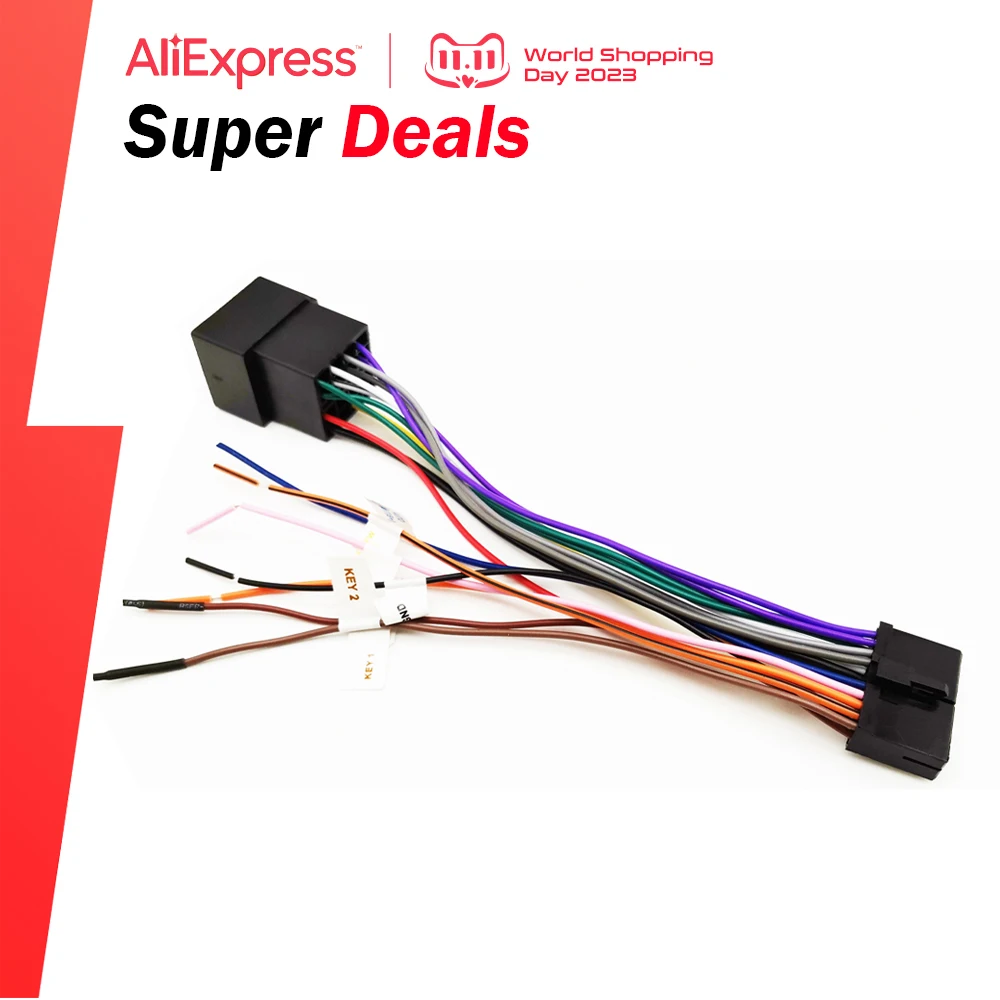 20-Pin-to-ISO-Harness-Adapter-20P-Plug-ISO-Cable-Connector-Wiring ...