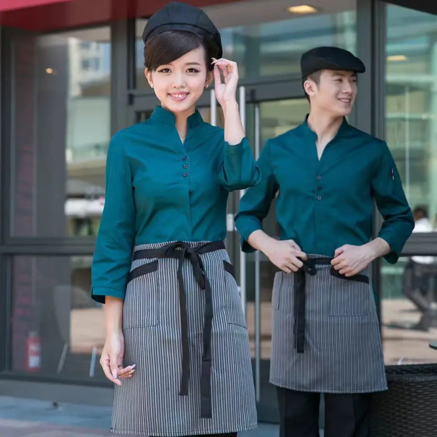 Hotel-Work-Clothing-Autumn-Winter-Western-Restaurant-Waitress-Uniform ...