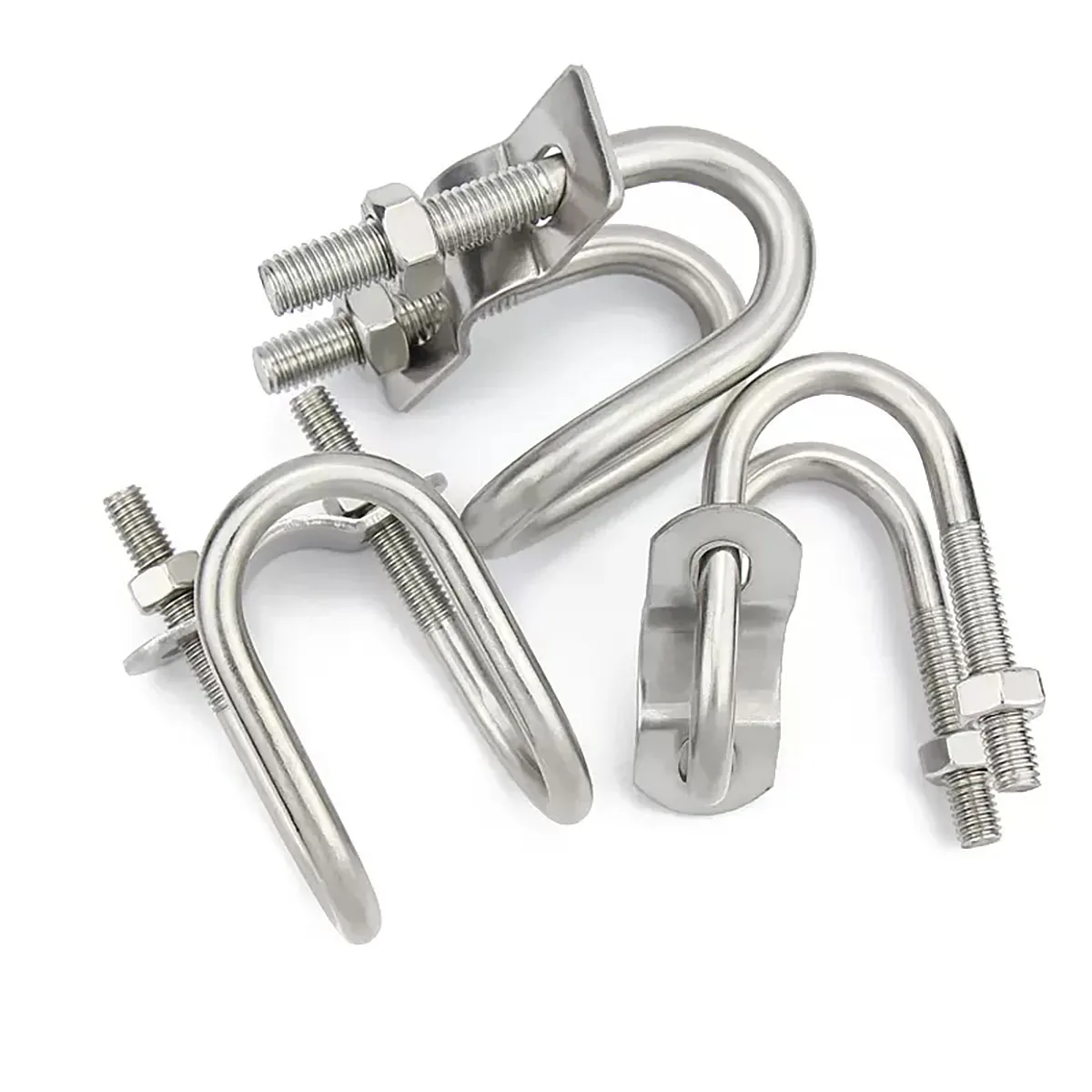 304 Stainless Steel Double U-Shaped Clamp/U-Shaped Screw/Cross U-Shaped Bolt/Special-Shaped Pipe ...