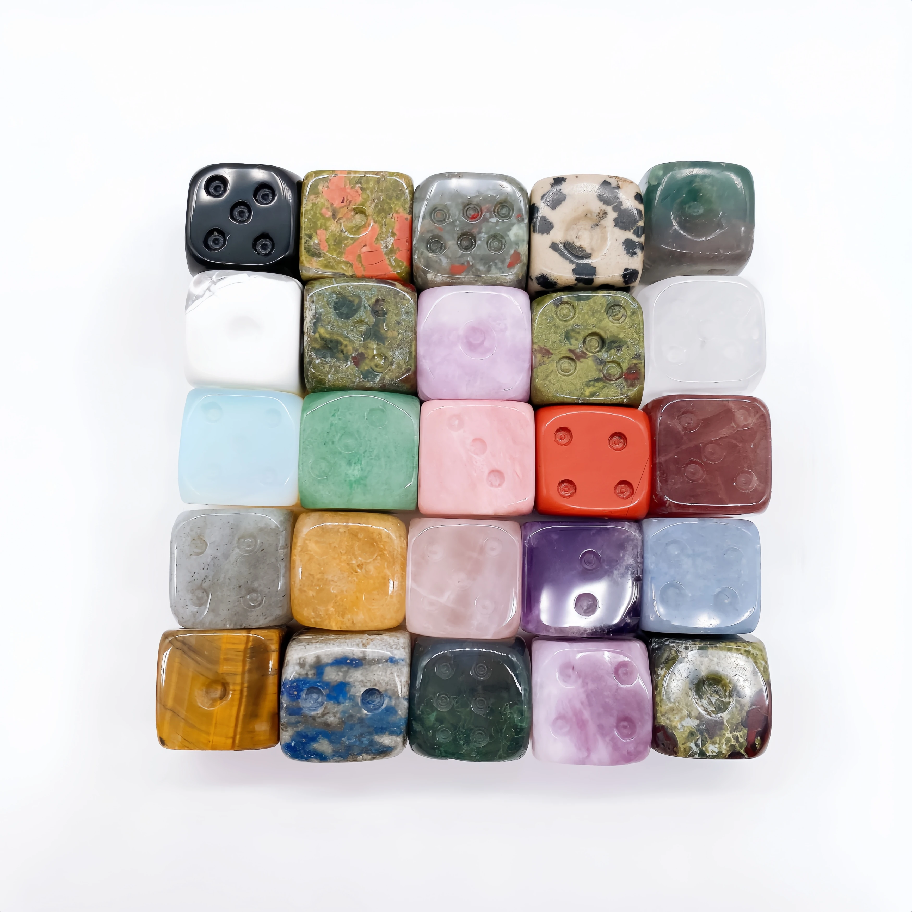 15MM Natural Amethyst D6 Dice Toy Number Game Crystal Quartz Stone ...