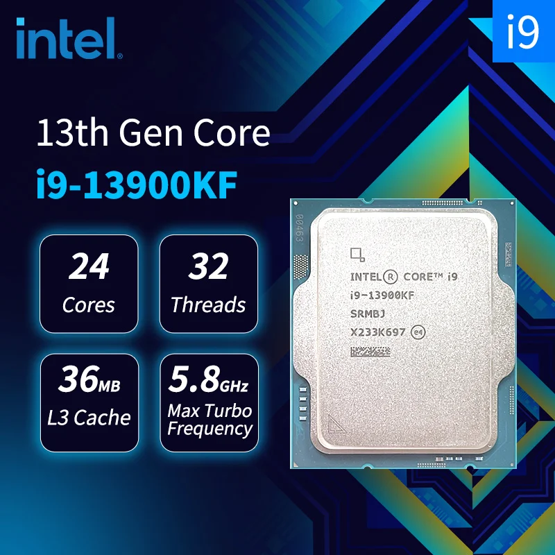 Novo intel core I9 13900KF i9 13900kf 13th gen processador cpu 24 core 32 thread socket lga1700 ...