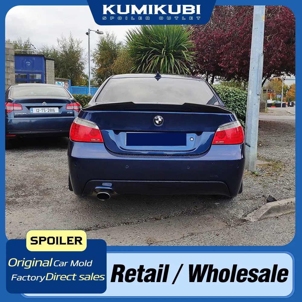 PSM Style Rear Trunk Spoiler Wing For BMW E60 5 Series 520d 530i 530d ...