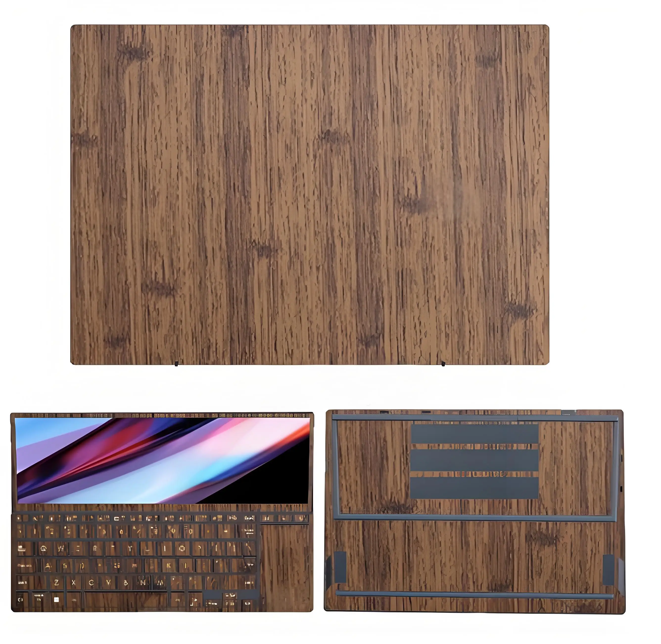 PU leather Cloth Stickers for ASUS ZenBook Pro Duo UX581 UX582 15.6 ...
