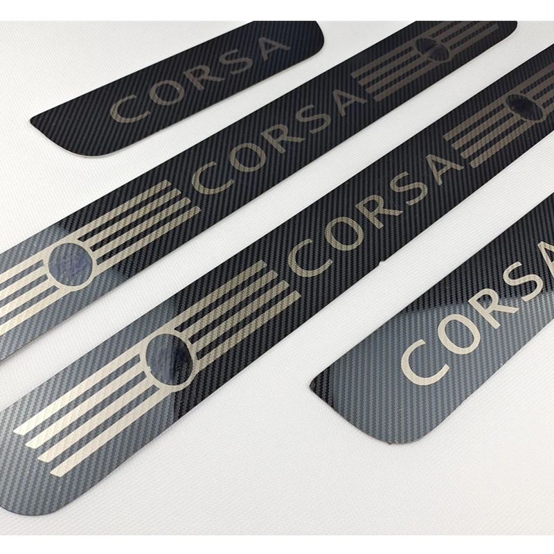 For Opel Vauxhall Corsa 2014-2019 2020 Door Sill Scuff Plate Guards ...