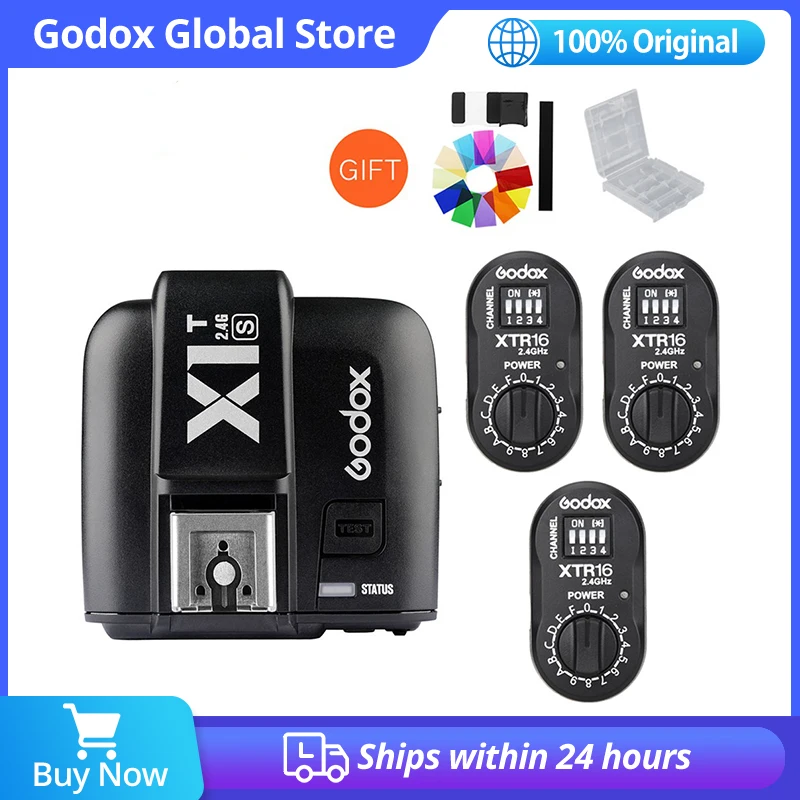 Godox-X1T-S-TTL-2-4G-Flash-Transmitter-3X-XTR-16-Receivers-Set-for-Sony ...