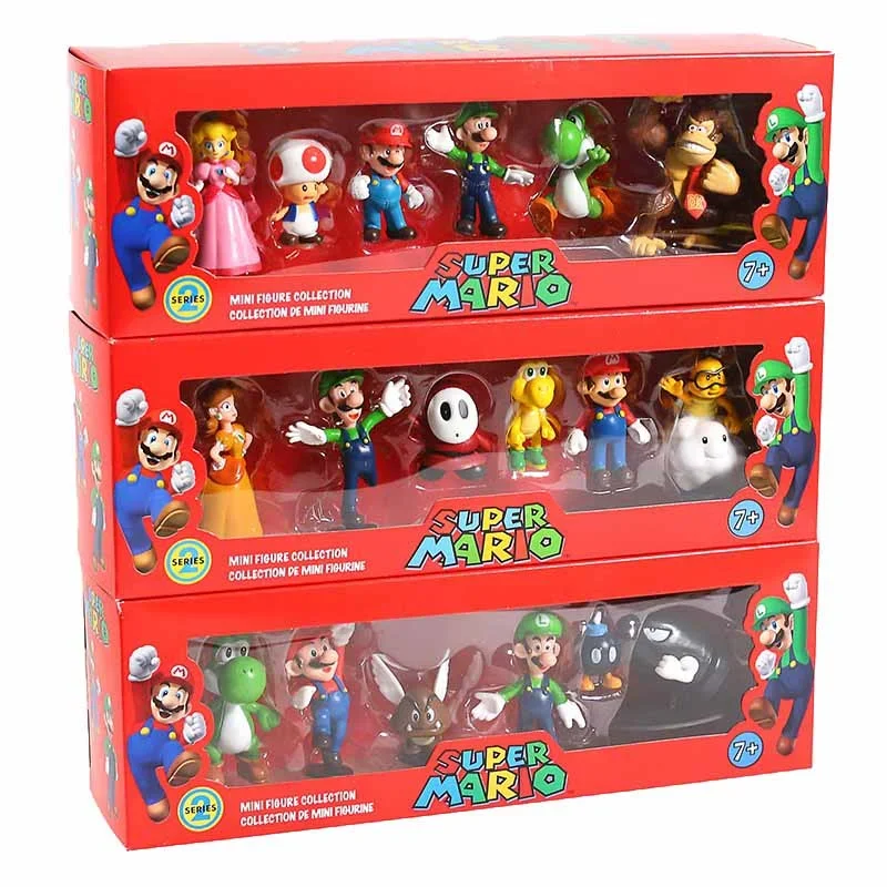 Super-Mario-Bros-Figure-Doll-Sets-Kids-Luigi-Yoshi-Donkey-Kong-Mushroom ...