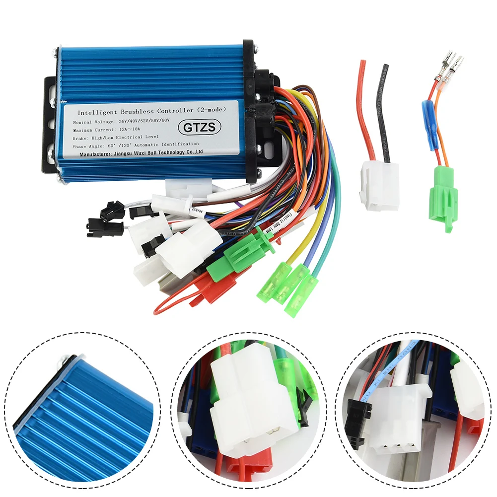36V/48V 600W 800W Bicycle Brushless DC Motor Controller 18A 6-tube 6mos Controllers For E-Bike E ...