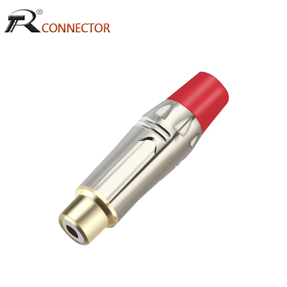 1PCS Nickel Plated RCA Audio And Video Plug Connector RCA Female Jack ...