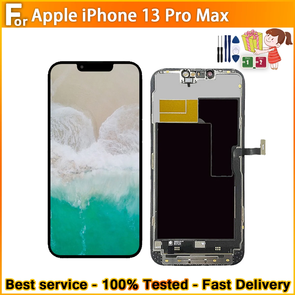 100 % Test Original LCD Display For iPhone 13 Pro MAX With 3D Touch ...