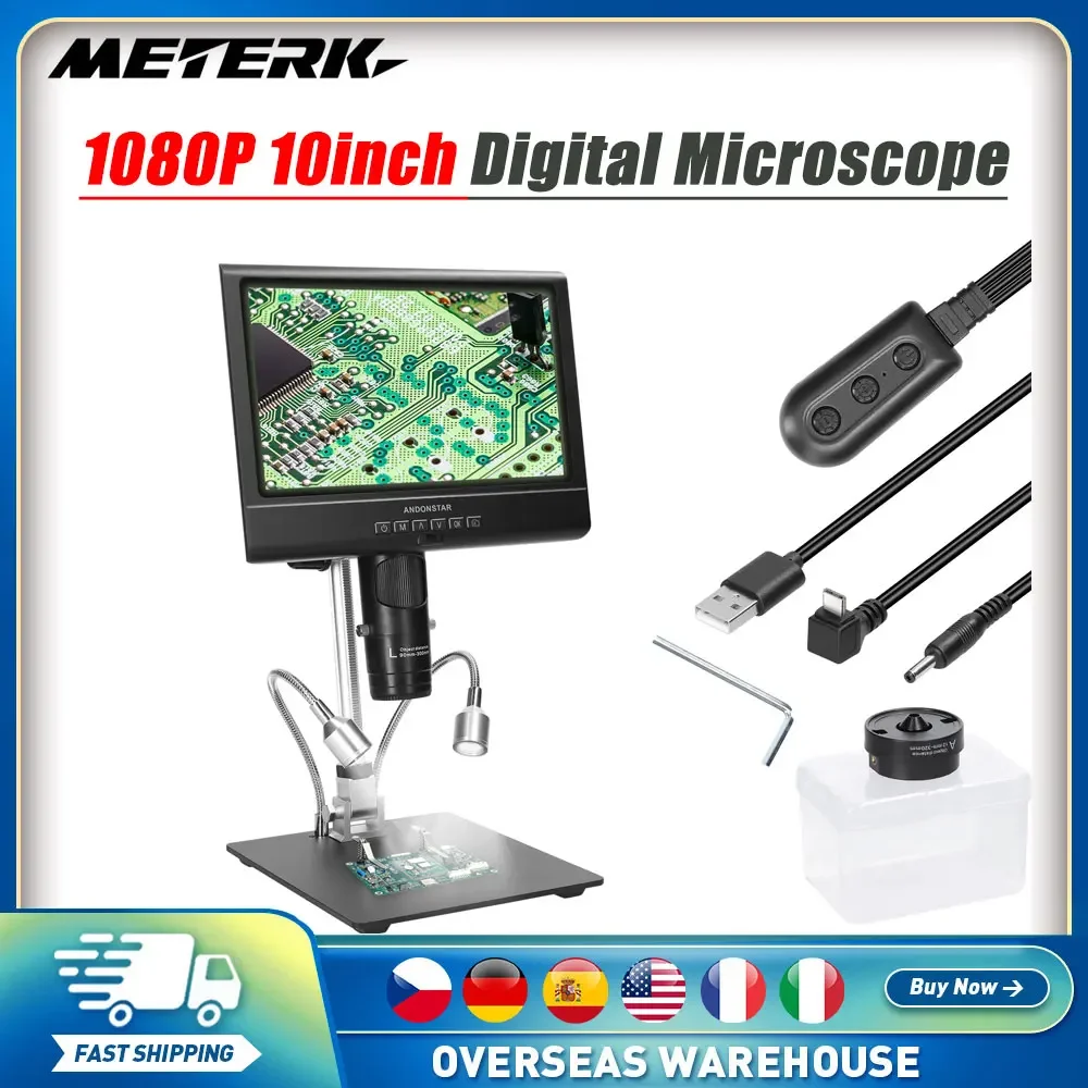 Professional-Digital-Microscope-1080P-10inch-LCD-Display-4X-Display ...