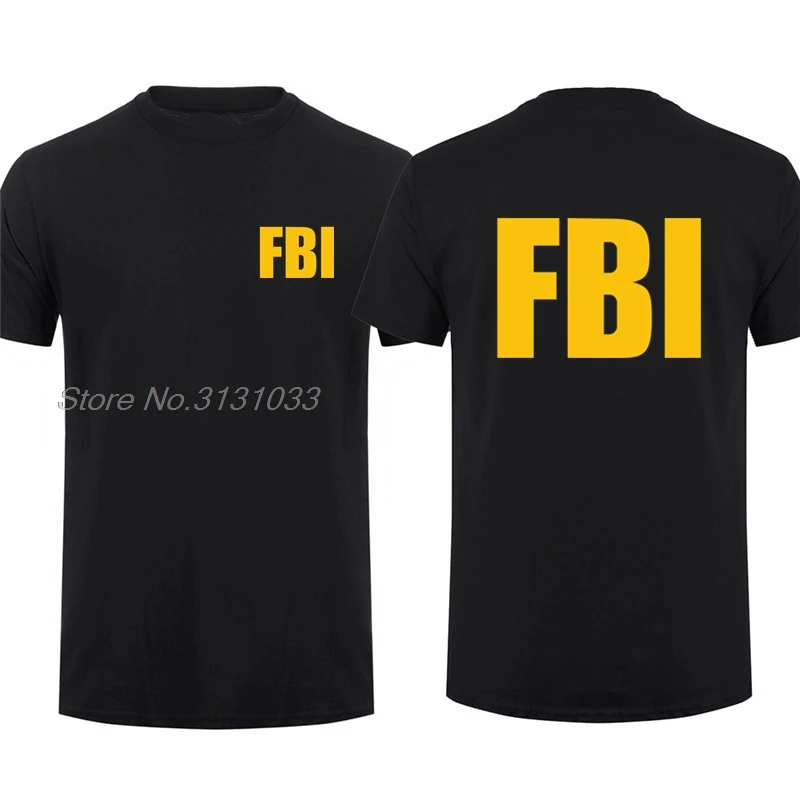 FBI T Shirt Man Cool United States T shirt Short Sleeve FBI Men Tshirt ...