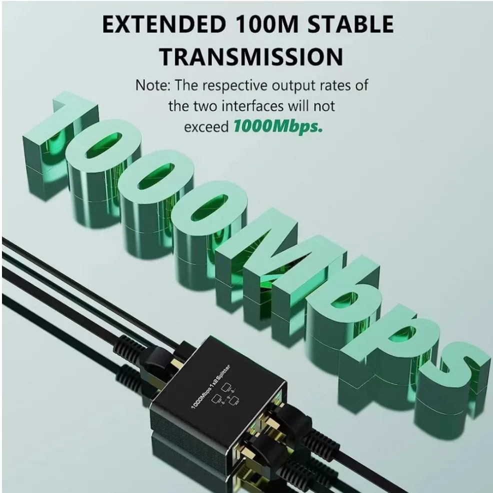 Shop Generic Rj45 Splitter 1 To 2 Ethernet Adapter Rj45 Connector ...