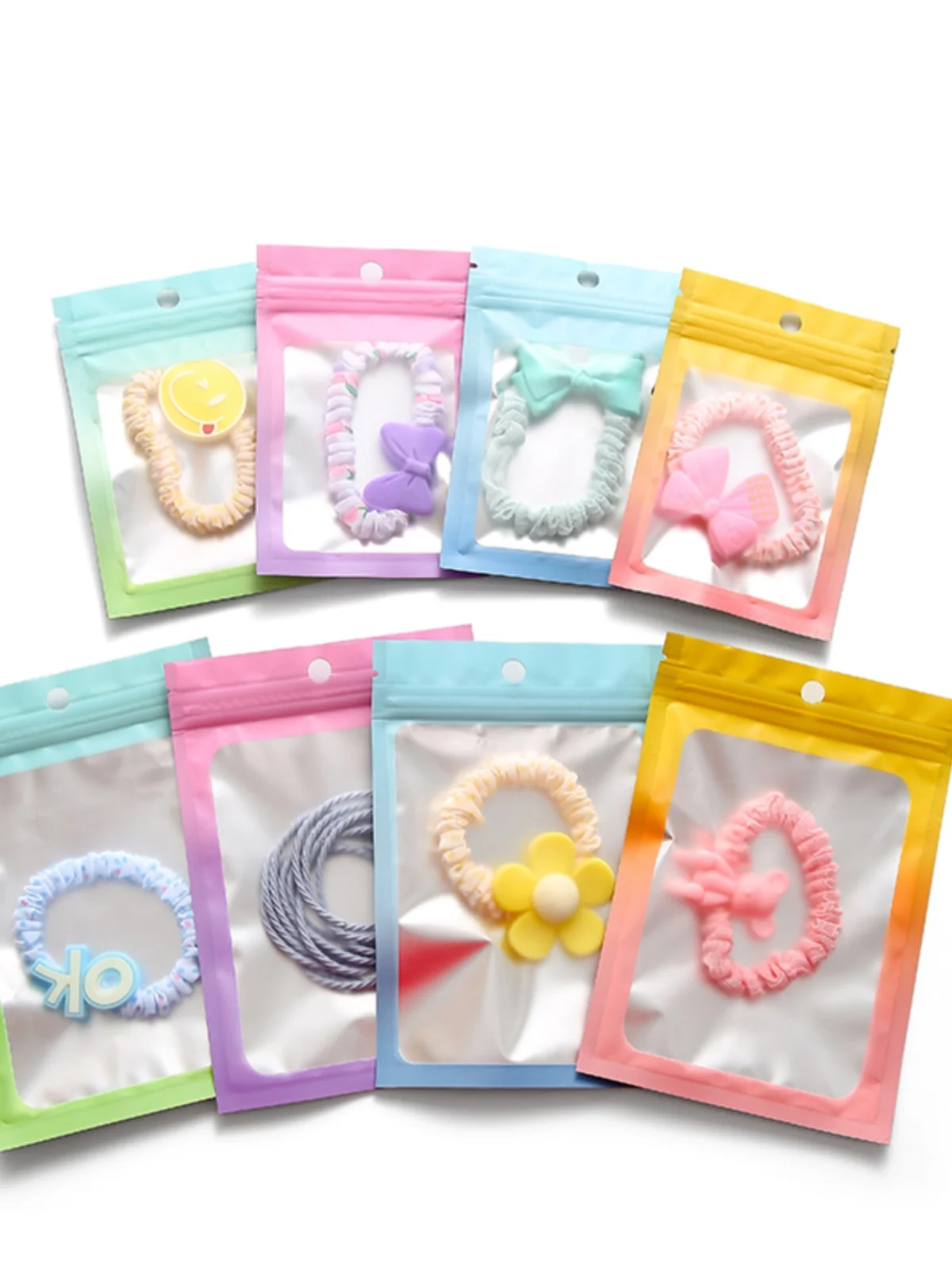 Multicolour-Tranlucent-Window-Packaging-Bag-Self-Sealing-Packing-Pouch ...