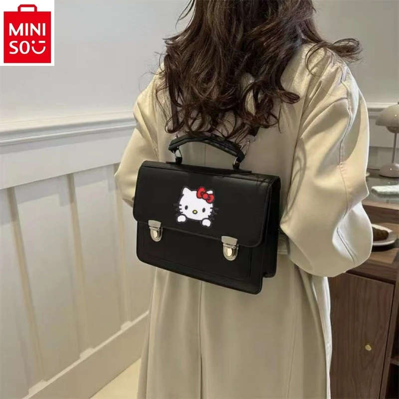 MINISO-Hello-Kitty-Small-Retro-Large-Capacity-Backpack-Women-s-Fashion ...