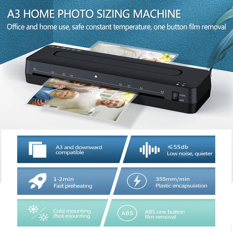 A3 Professional Laminator Dual Purpose Hot And Cold Laminator Suitable ...