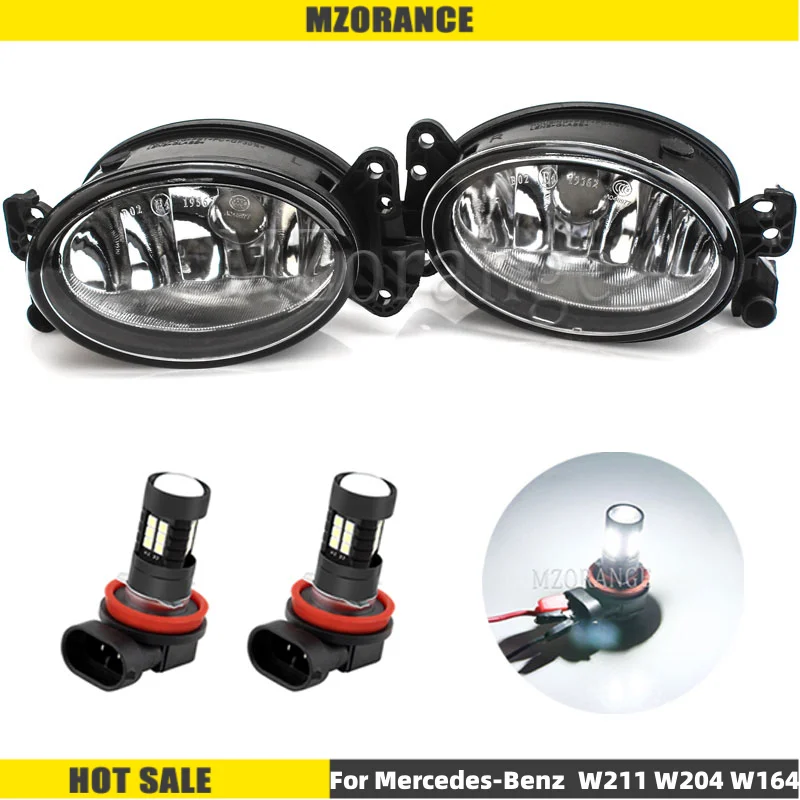 Led Fog Lights For Mercedes-benz W211 W204 W164 2002-2009 Led Front ...