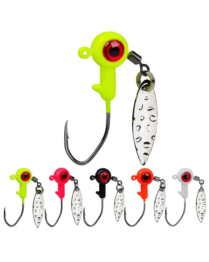 5PC-Counterweight-Soft-Fish-Lead-Head-Hook-Barbed-Fishhooks-Worm-Jig ...